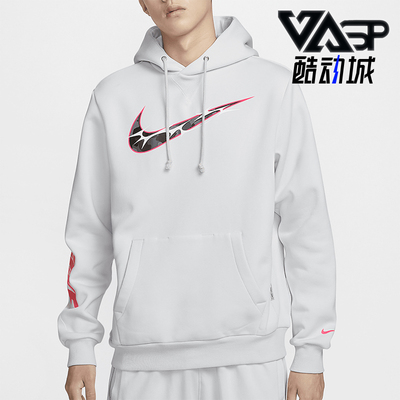 耐克男士加绒篮球套头连帽卫衣