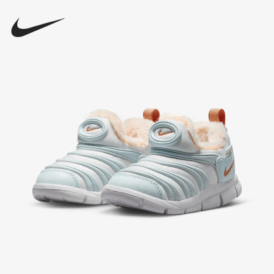 Nike/耐克正品冬季小童加绒一脚蹬毛毛虫休闲鞋FB7175-181