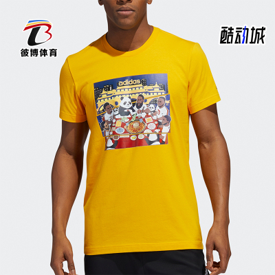 阿迪达斯男士运动短袖