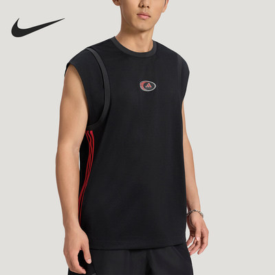 Adidas/阿迪达斯官方正品男士轻薄透气训练运动无袖背心KX4884