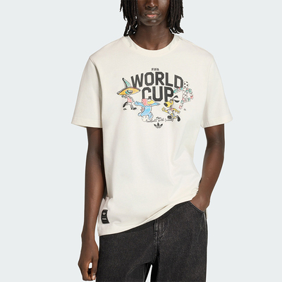 Adidas/阿迪达斯正品三叶草男士圆领时尚图案足球短袖T恤KE2038