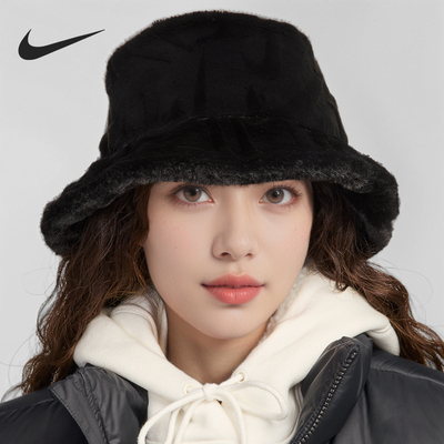 Nike/耐克正品冬新款男士柔软保暖人造毛皮渔夫帽HF7194-010