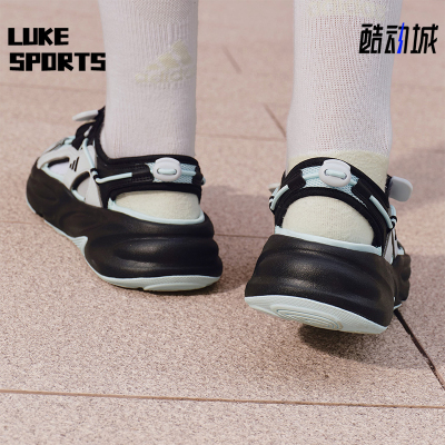 Adidas/阿迪达斯正品OZWAVE SANDAL女士魔术贴经典厚底凉鞋KH5741