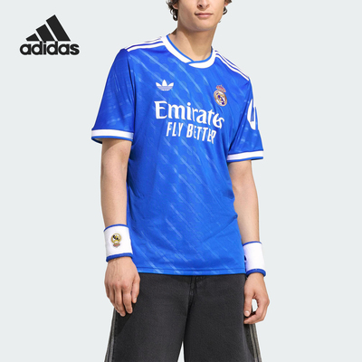Adidas/阿迪达斯官方正品当季款男士修身足球运动短袖JV5845