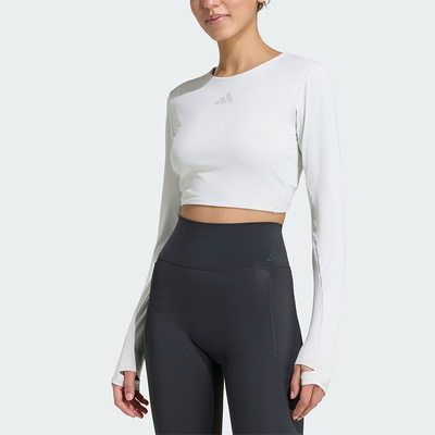 Adidas/阿迪达斯正品新款女士紧身健身训练运动长袖T恤KQ8328