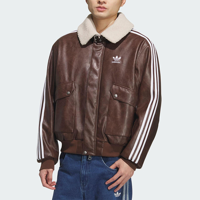 Adidas/阿迪达斯正品2025秋季款男士日常保暖翻领运动棉服KF3692