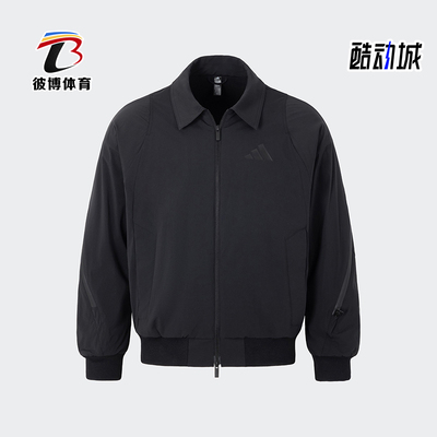 Adidas/阿迪达斯正品秋冬新款男士翻领拉链加绒外套JZ4192