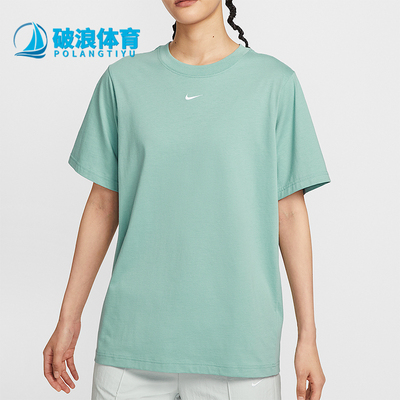 耐克女士圆领透气针织短袖T恤
