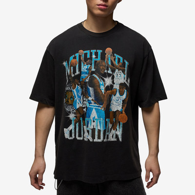 Nike耐克正品Jordan户外男印花宽松圆领透气短袖T恤HQ8940-010