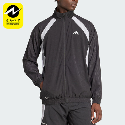 Adidas/阿迪达斯正品CLIMACOOL男士立领梭织拼接运动外套JV6950