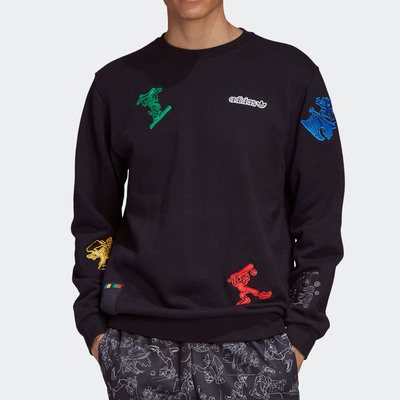 Adidas/阿迪达斯正品 三叶草 GOOFY CREW 男子休闲运动卫衣GJ0848