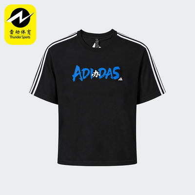Adidas/阿迪达斯正品男士条纹圆领套头运动匡威短袖T恤LX4699
