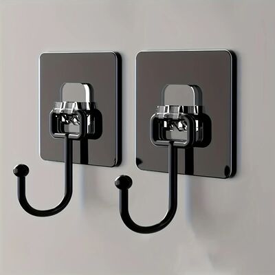 5pcs Heavy Duty Wall Hooks - Self Adhesive Multi-Purpose Hoo