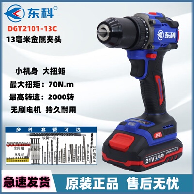 东科21V大扭力高转速电钻
