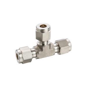 等径304不锈钢卡套接头XZY36-D4/D6/D8/D10/D12 T型三通接头1/8