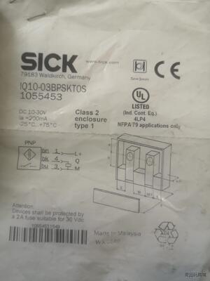 SICK光电开关  IQ10-03BPSKTOS议价商品