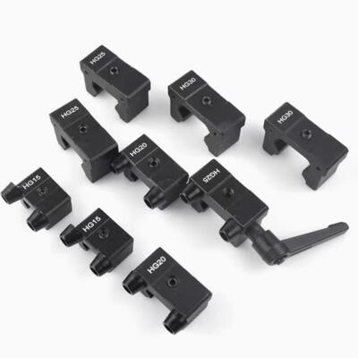 直线导轨限位块铝制方轨限位器滑块固定块线轨定位块定位环HGHEGH