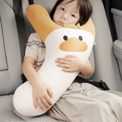 儿童车上睡觉2025新款汽车抱枕车内护颈靠枕后排带防勒脖