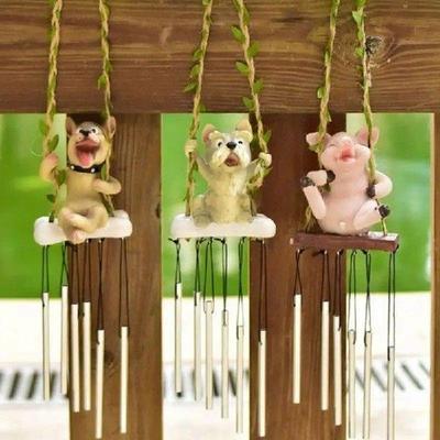 Cute Windchimes Outdoors Garden Decor Pendant Animal Swing