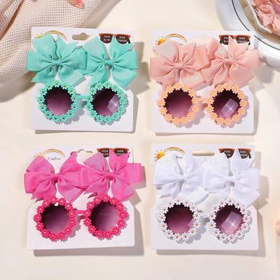 Butterfly Hairclip Set for Kids Lovely Glasses Accessories F