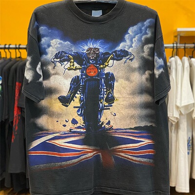 2014 Iron Maiden Maiden England Tour 演唱会主题满印短袖T恤