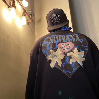 小众印花纯棉大毛圈圆领NIRVANA