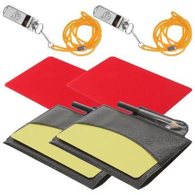 1 set Referee Kit Soccer Cards Portable Wallet Red Yellow