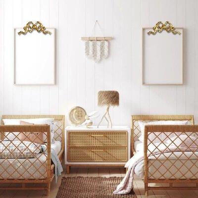 G8DA Resin Wall Applique Wall Art for Picture Frame and