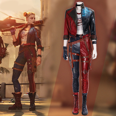 自杀小队小丑女cos服x特遣队harley quinn哈莉奎茵衣服cosply