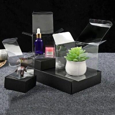10Pcs PVC Clear Transparent Candy Gift Box Plastic Cupcake