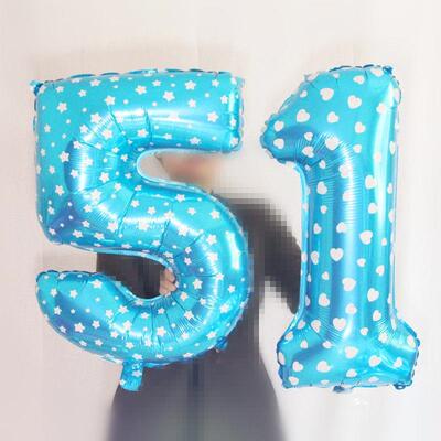 Inch Big Foil Birthday Balloons Air Helium Number Balloon F