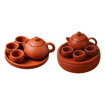 Mini Zisha Teapot Chinese Tea Pot with 3 Cups Handmade