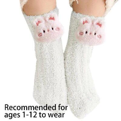 Cartoon Stuffed Dolls Knee Highs Socks for 1-12Years Soft