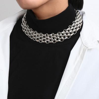 PuRui Punk Chunky Chain Choker Necklace for Women Hip Hop Go