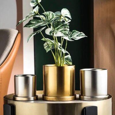 Gold Ceramic Planter Accessories Modern Luxury Orchid