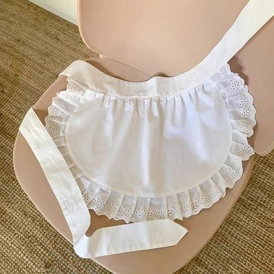 中华娘围兜儿童花边半身围裙半截搭旗袍COS演出可爱公主风小厨娘