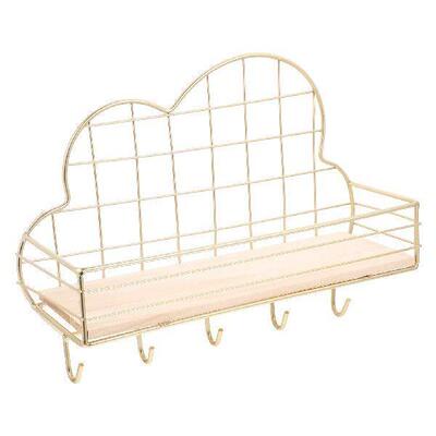House Shaped Wall Mounted Rack Metal Storage Shelf