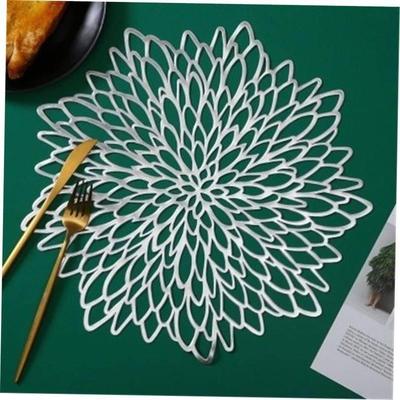 PVC placemat hibiscus flower table mat non-slip insulation