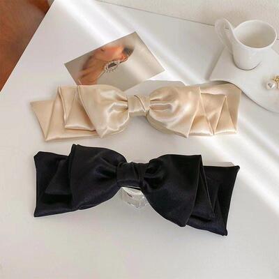 High Cranial Top Three-Layer Three-Layer Black Big Bow Hair