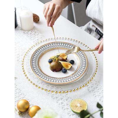 Steak knife and fork plate set bone plate tableware西餐盘