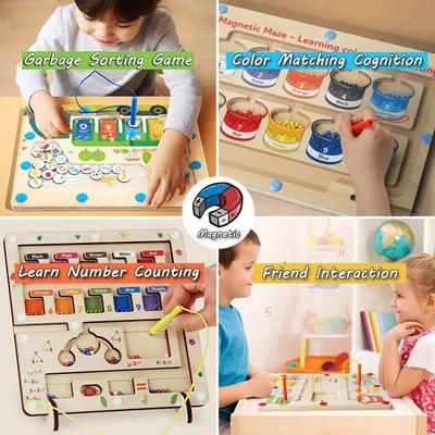 Magnetic Sorting Games Montessori Toys Maze Board Learning