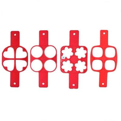 Nonstick Pancake Maker Egg Ring Maker 4 Holes Silicone Panca