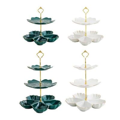 Tiered Ceramic Cake Stand Tiered Serving Tray for Birthday