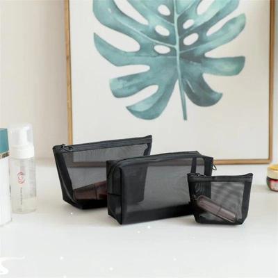 1PC Black Women Men Necessary Cosmetic Bag Transparent Trave