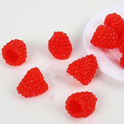 16 Pcs Raspberries Simulation Fruit Model Lifelike