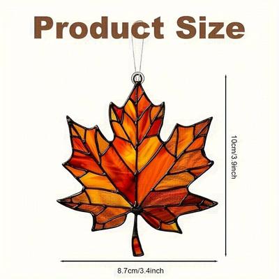 2D Flat,Thanksgiving Acrylic Maple Leaf Light Catcher, Class