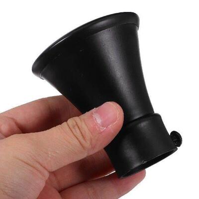 2 Pcs Curtain Rod Decorative Head Finials Ends Only Black