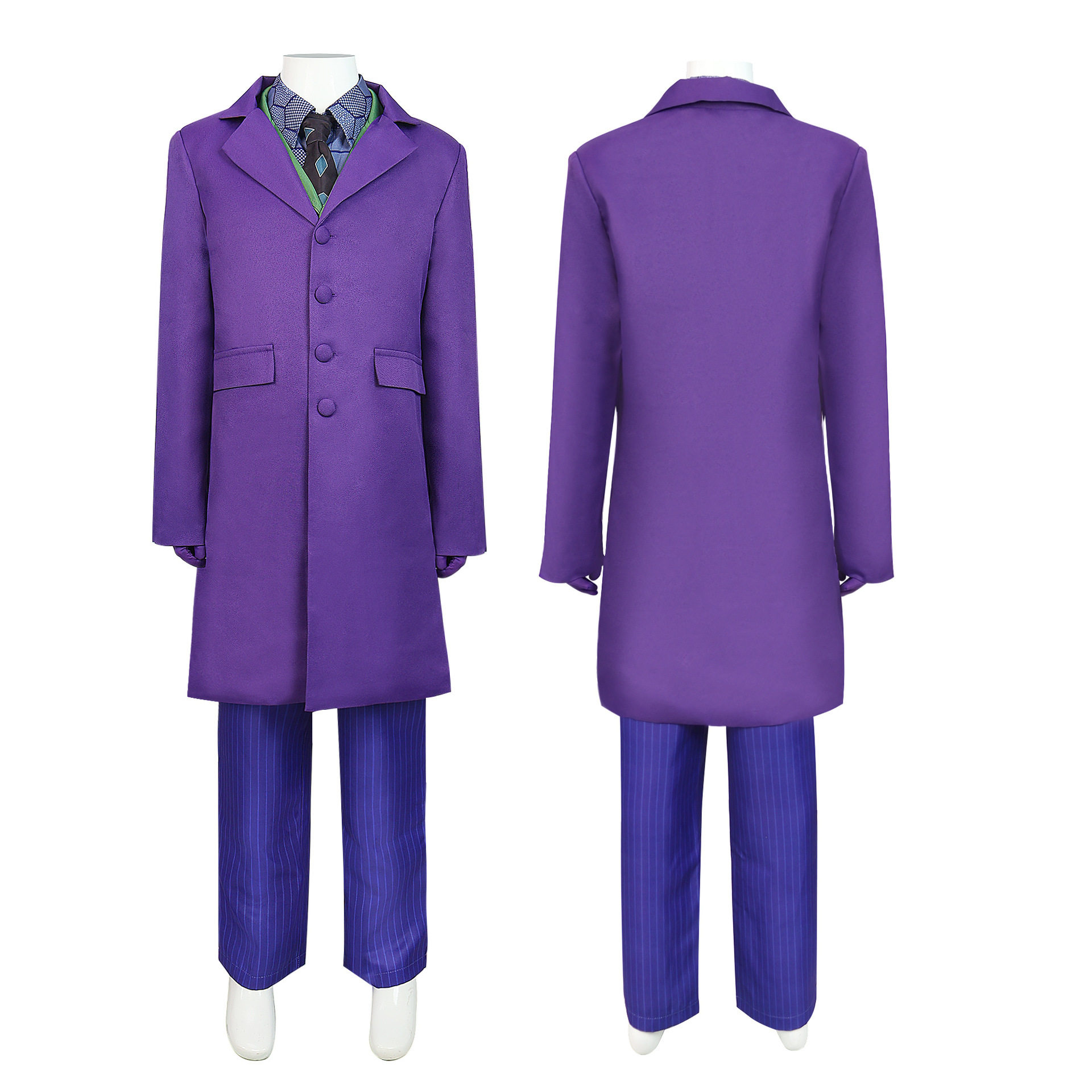 希斯莱杰儿童cosplay服装黑暗骑士小丑万圣节服装儿童小丑cos服