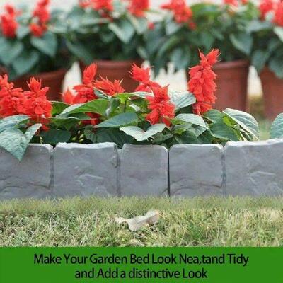 Garden Fence Cobblestone Border Plastic Lawn Edging Plant