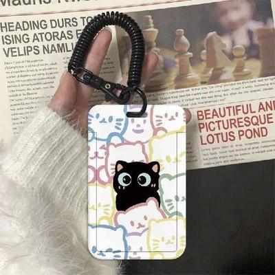 1 Pc Worker Card Holder Lanyard Cute Cat Card Holder for